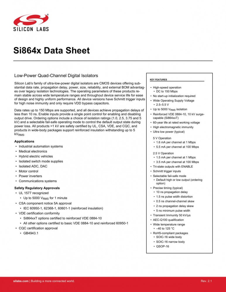 SI8642ED-B-ISR datasheet page 1
