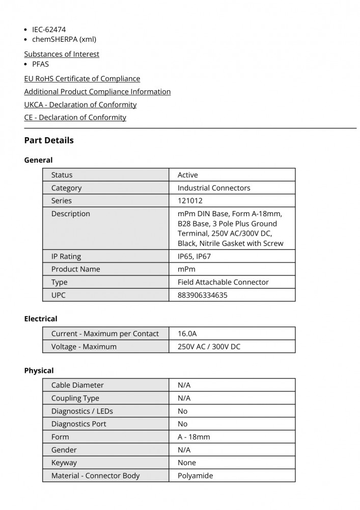 Molex technical document page 2