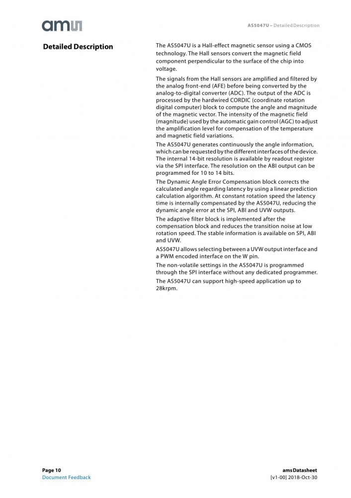 AS5047U datasheet page 10