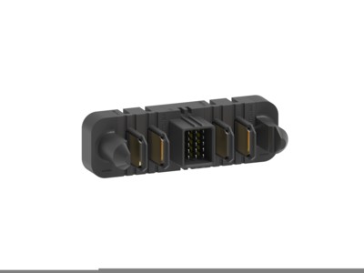 EXTreme Ten60Power Board-to-Board Vertical Plug Assembly with Guide Pins, 3 Split Power Circuits, 15 Signal Circuits, 3 Split Power Circuits