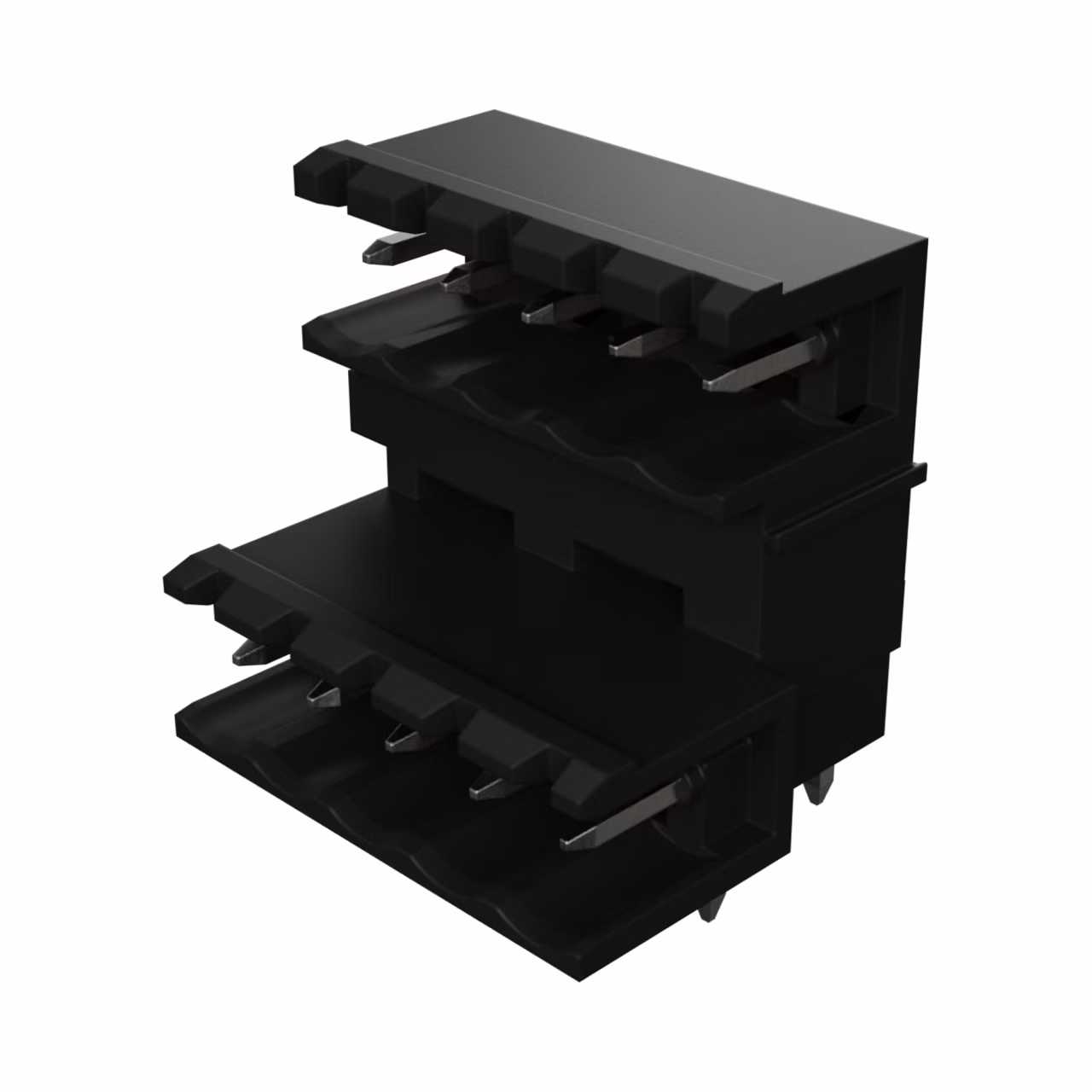 5.00mm Pitch Eurostyle Horizontal Dual Level PCB Header, Open Ends, 10 Circuits for sale