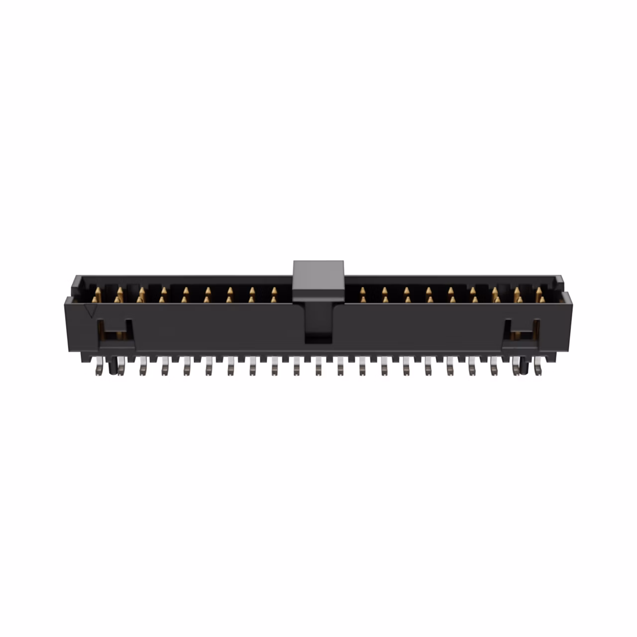 2.00mm Pitch, Milli-Grid PCB Header, Dual Row, Vertical, Surface Mount, Shrouded, 42 Circuits, 0.76µm Gold (Au) Plating, Dual Side Slots, Dual Friction Locks, Center Polarization, with Pegs, with Cap, Tube for sale