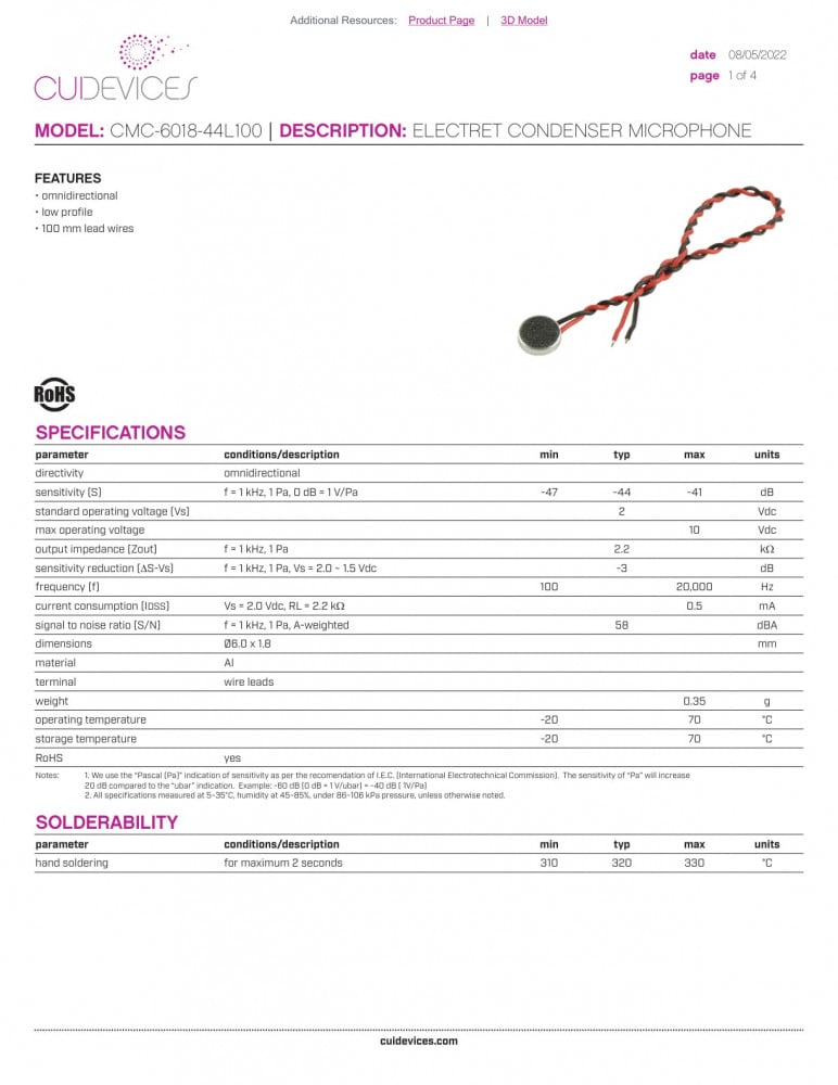 CMC-6018-44L100 datasheet page 1