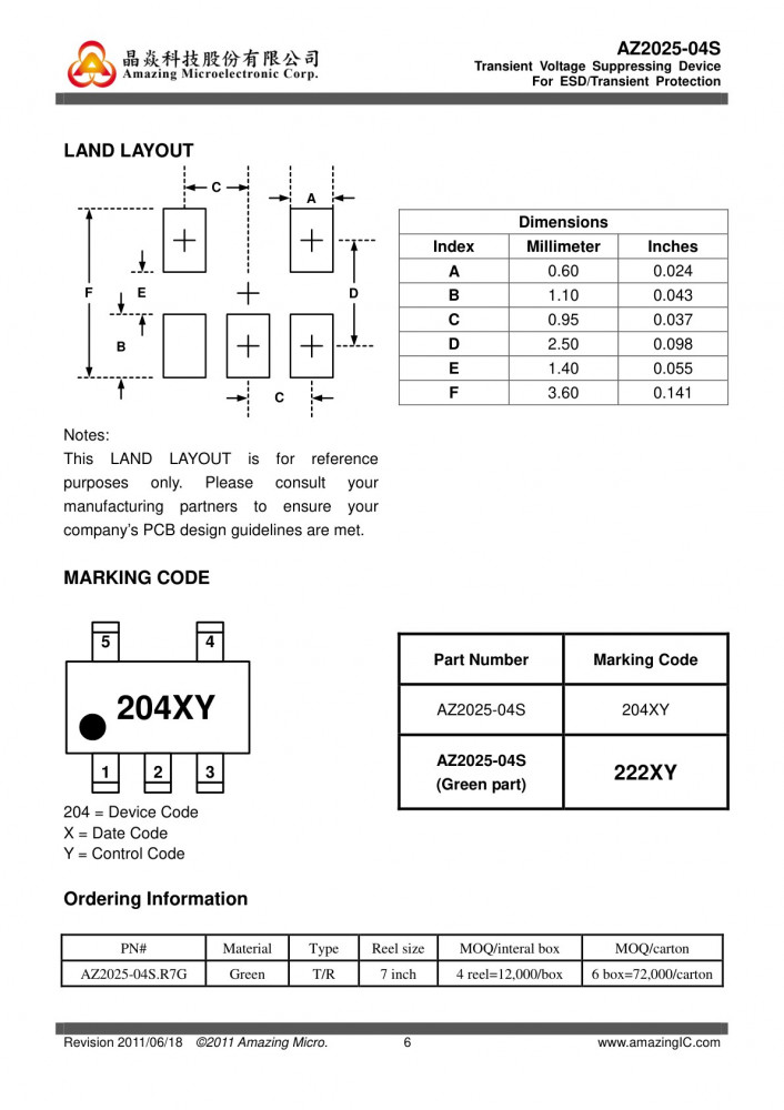 AZ2025-04S technical document, page 6