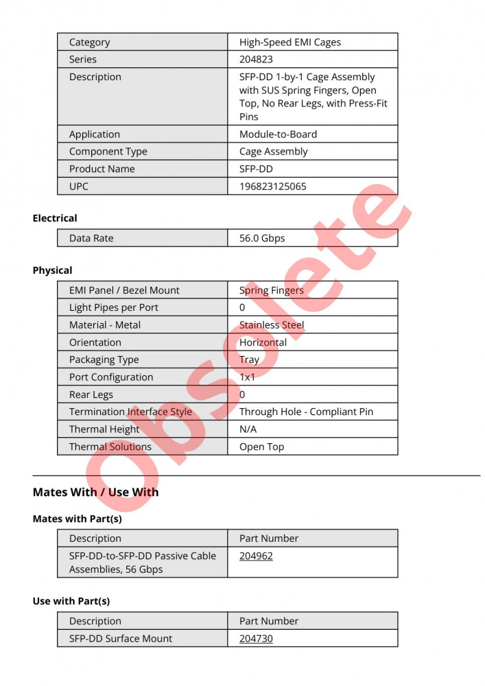 MOLEX product document page 2