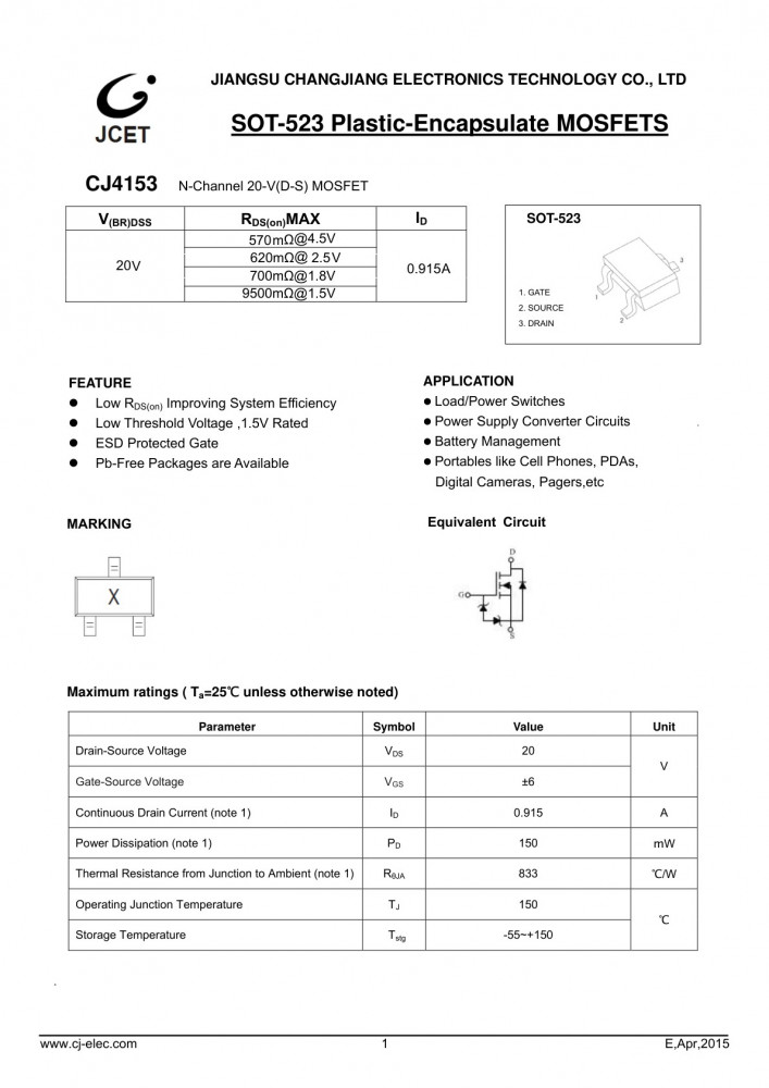 CJ4153 datasheet page 1