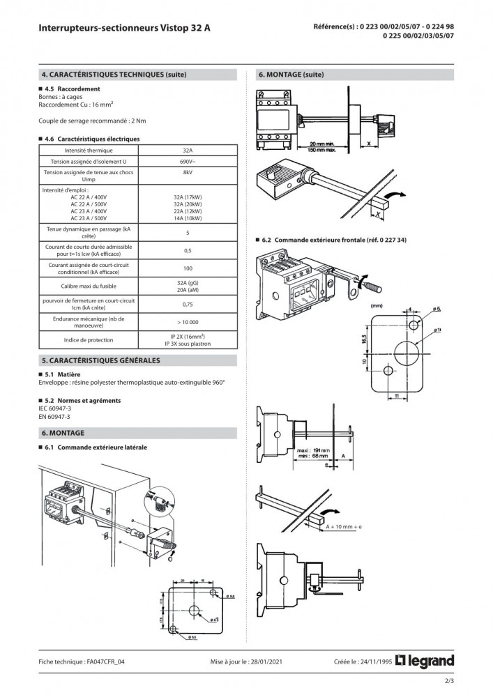 Legrand 022500 technical document, page 2