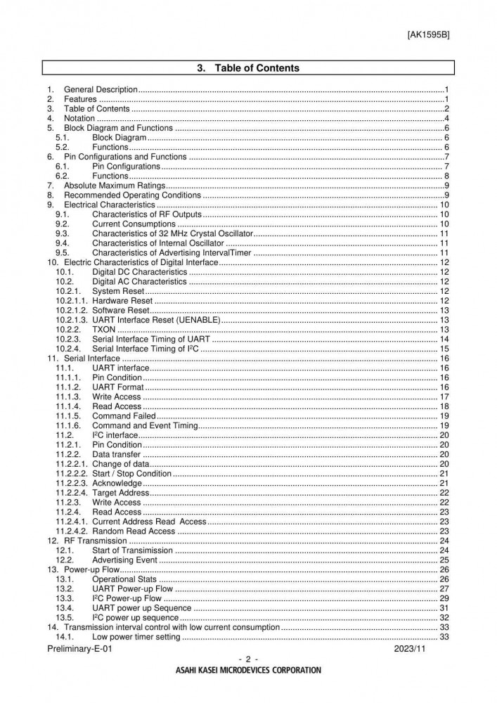 AK1595B technical document page 2