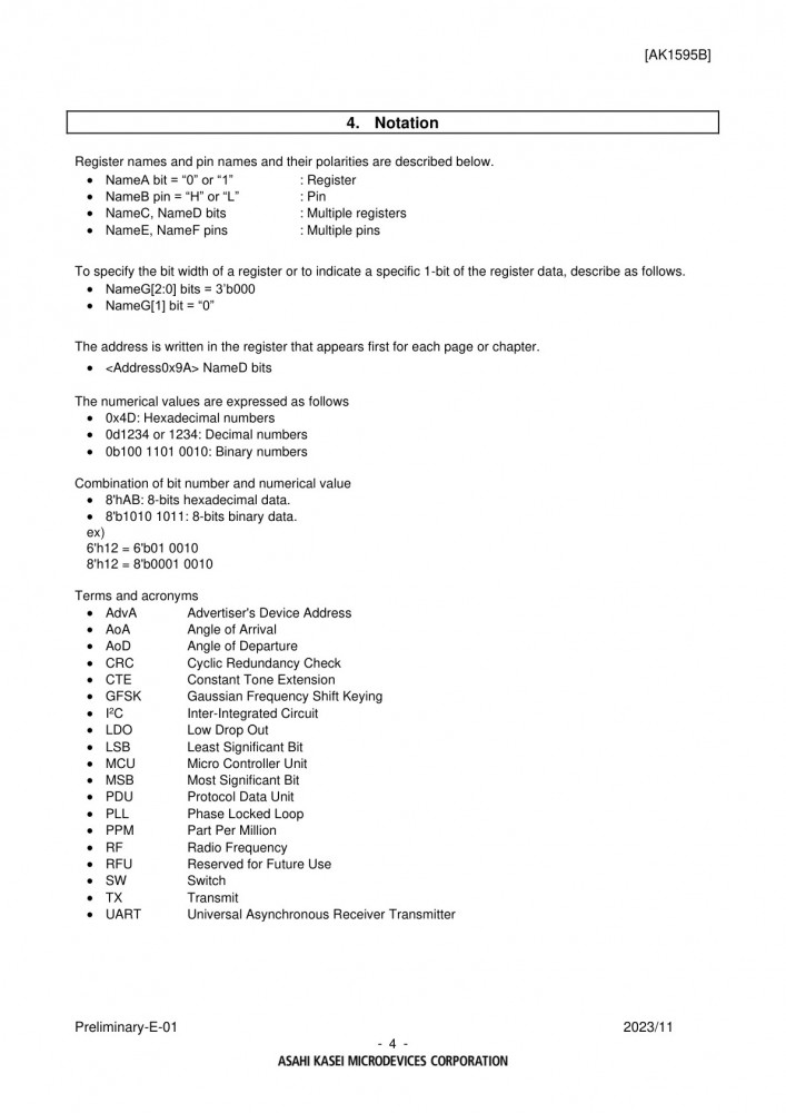 AK1595B technical document page 4