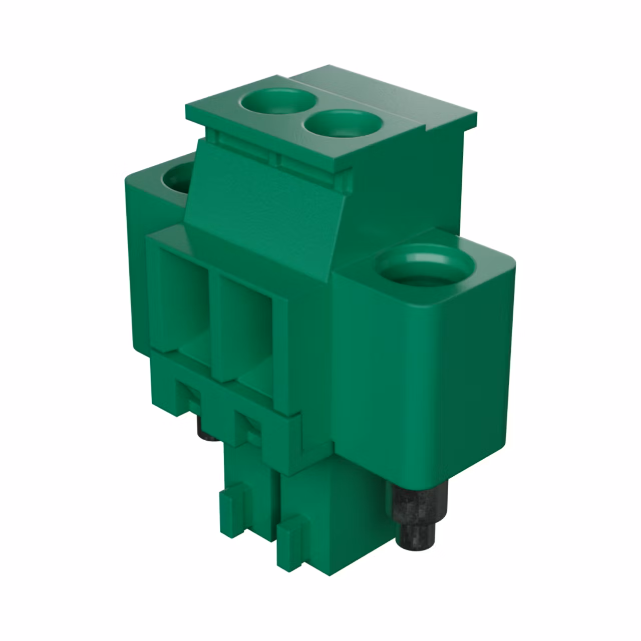 3.50mm Pitch Eurostyle Vertical Plug, with Retention Screws, Front Wire Entry, Green Housing, 2 Circuits for sale