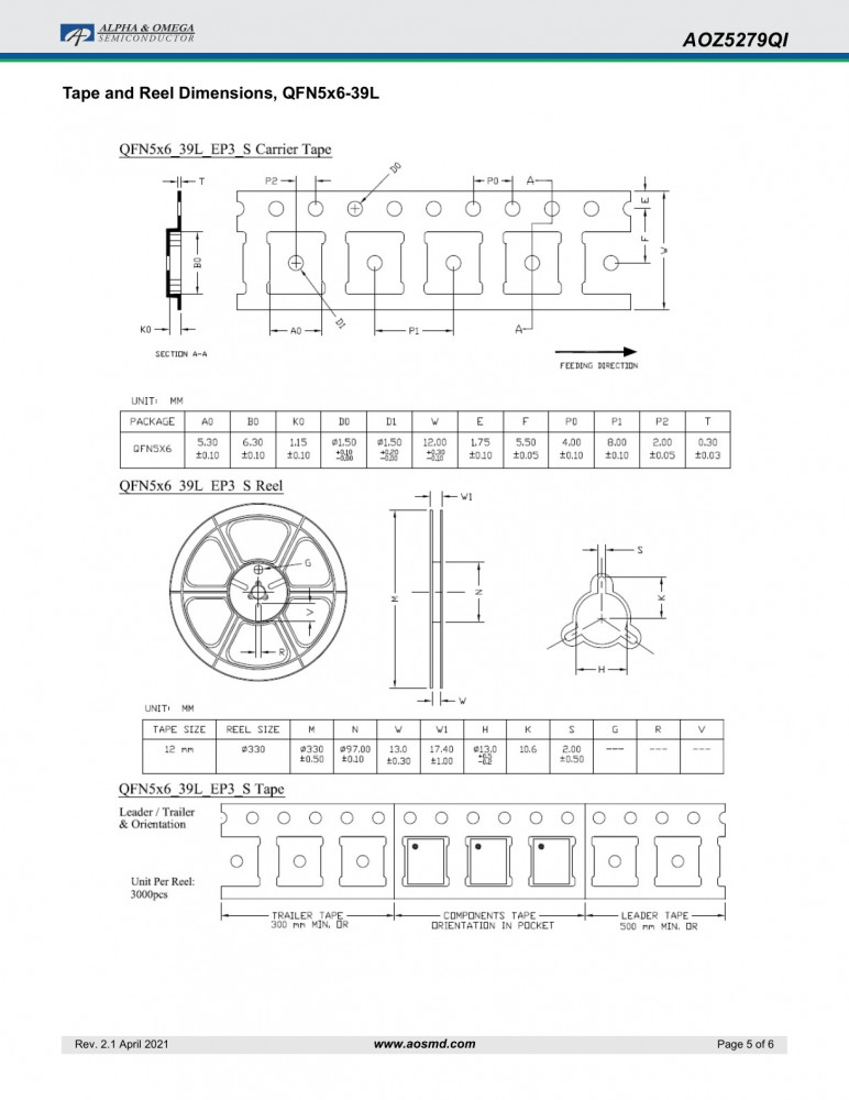 AOZ5279QI datasheet page 5