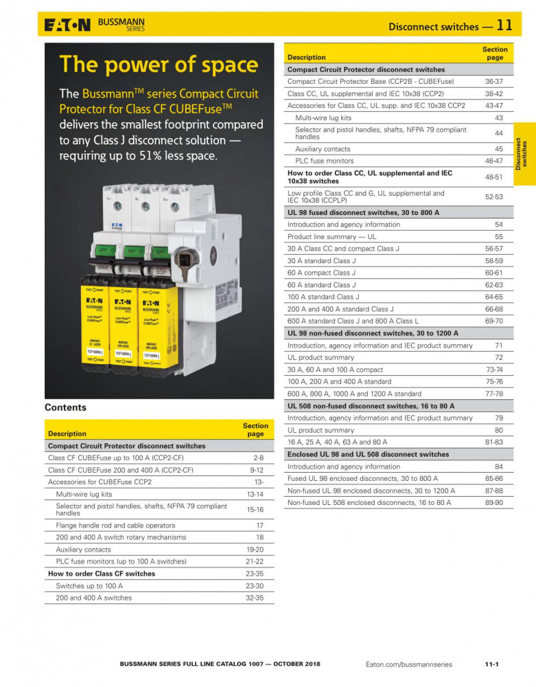 EATON Bussmann document page 1