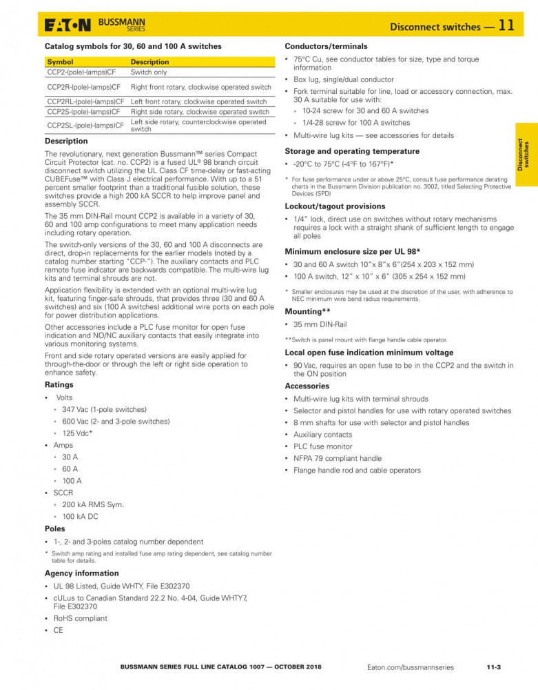 EATON Bussmann document page 3