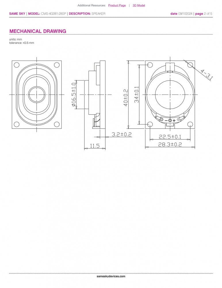 CMS-402811-28SP datasheet page 2