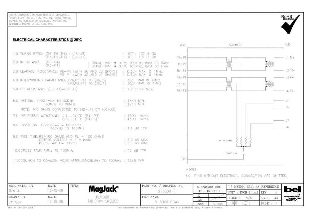 SI-60001-F technical drawing page 1