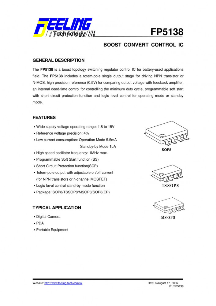 FP5138DR-LF document page 1