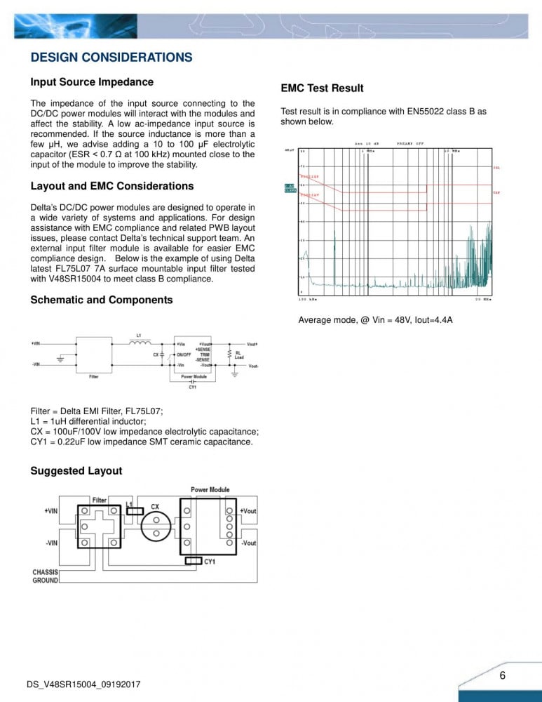 DELTA V48SR05013NRFA datasheet page 6