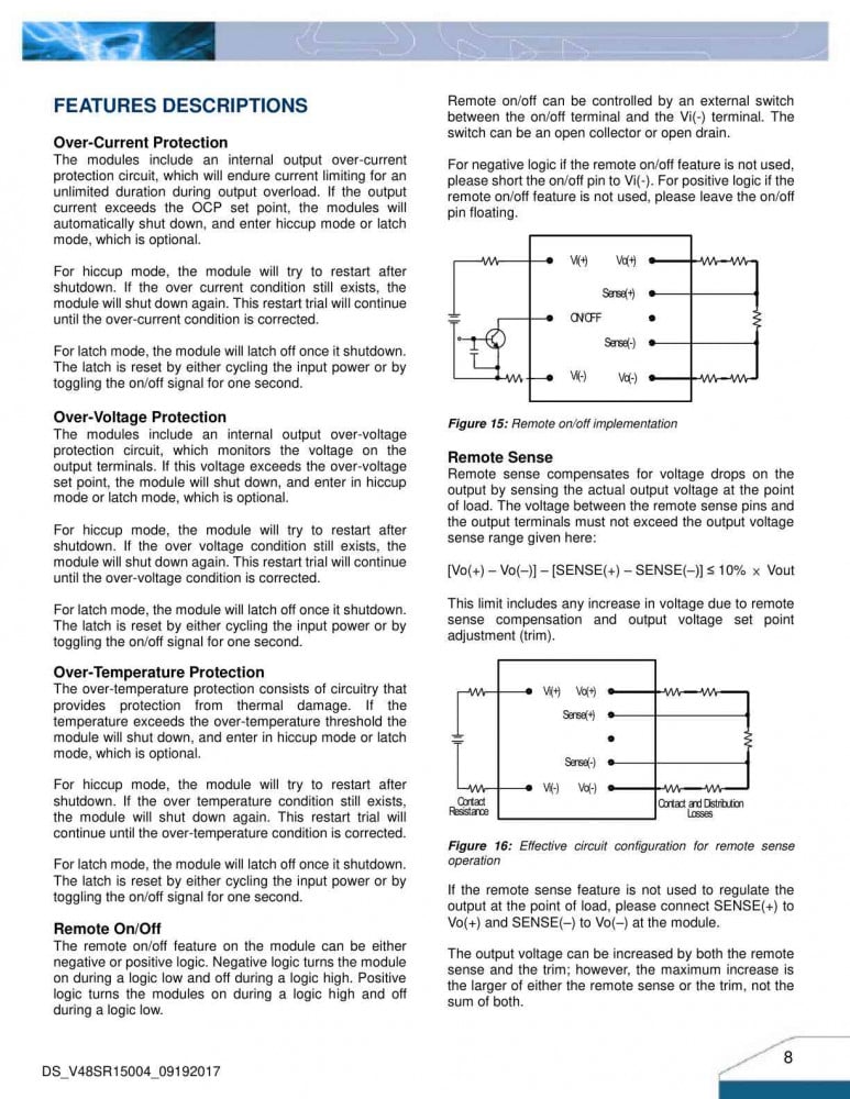 DELTA V48SR05013NRFA datasheet page 8