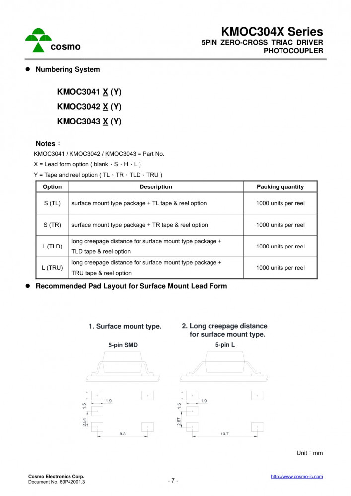 KMOC3043S datasheet page 7