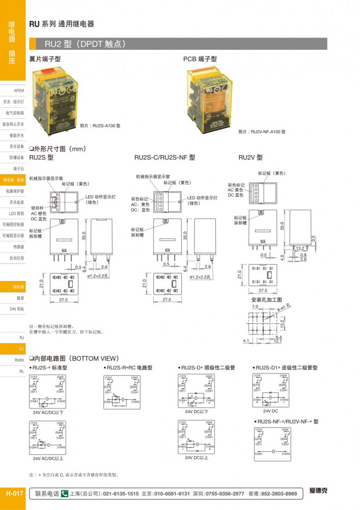 IDEC RU series documentation page 5