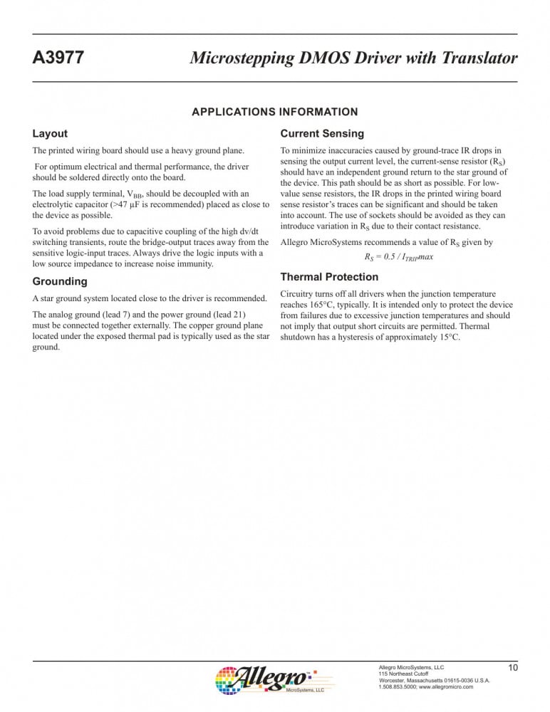 A3977 datasheet page 10
