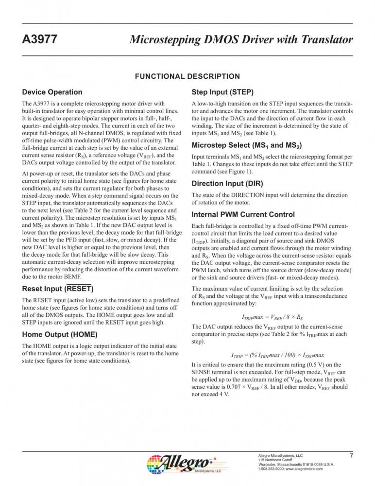 A3977 datasheet page 7