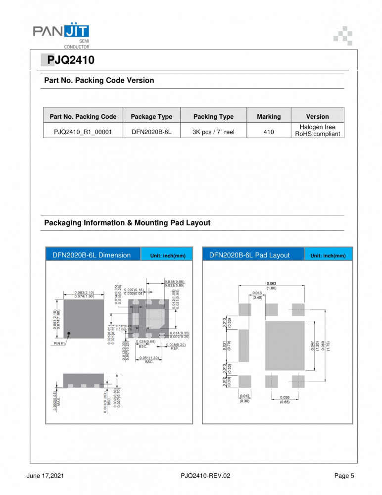 PJQ2410 datasheet page 5
