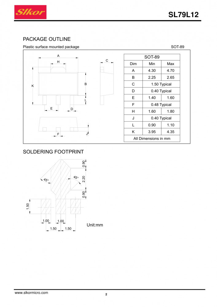 SL79L12 datasheet page 2