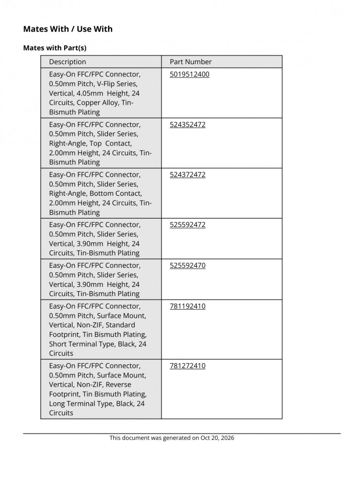 MOLEX 151660268 technical document page 3