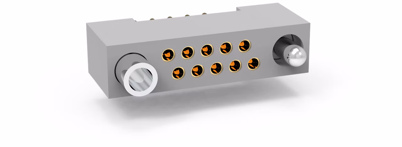 AirBorn R Series, Rectangular Board Mount Receptacle, Right-Angle, Plastic Body, Dual Row, 0.075