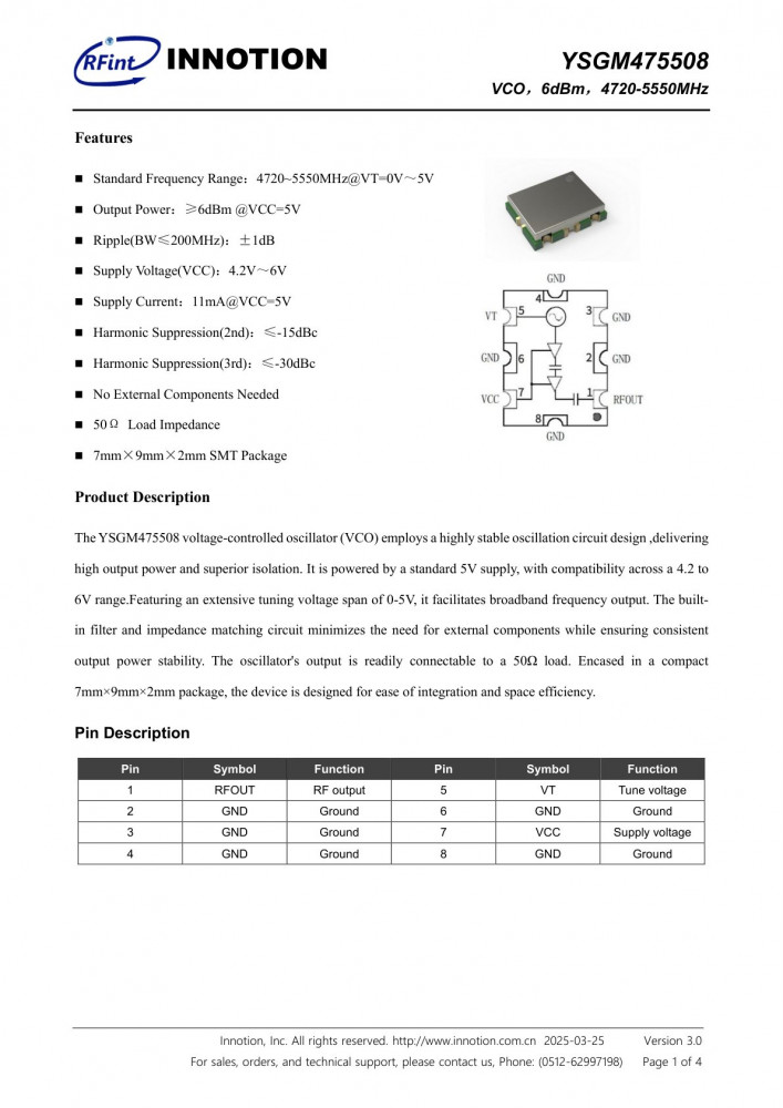 YSGM475508 technical document page 1
