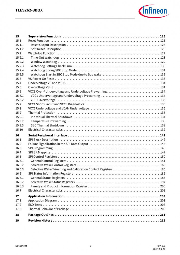 TLE9262-3BQX datasheet page 5