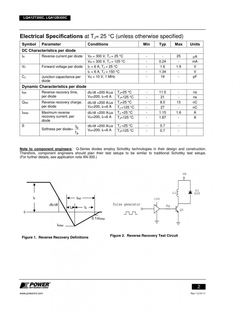 LQA12B300C datasheet page 2