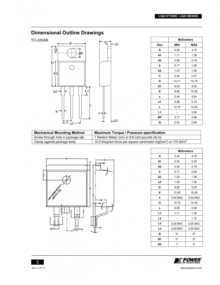 LQA12B300C datasheet page 5
