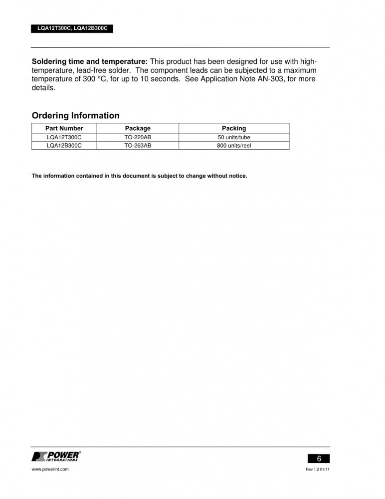 LQA12B300C datasheet page 6