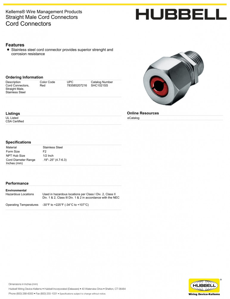 SHC1021SS product documentation image