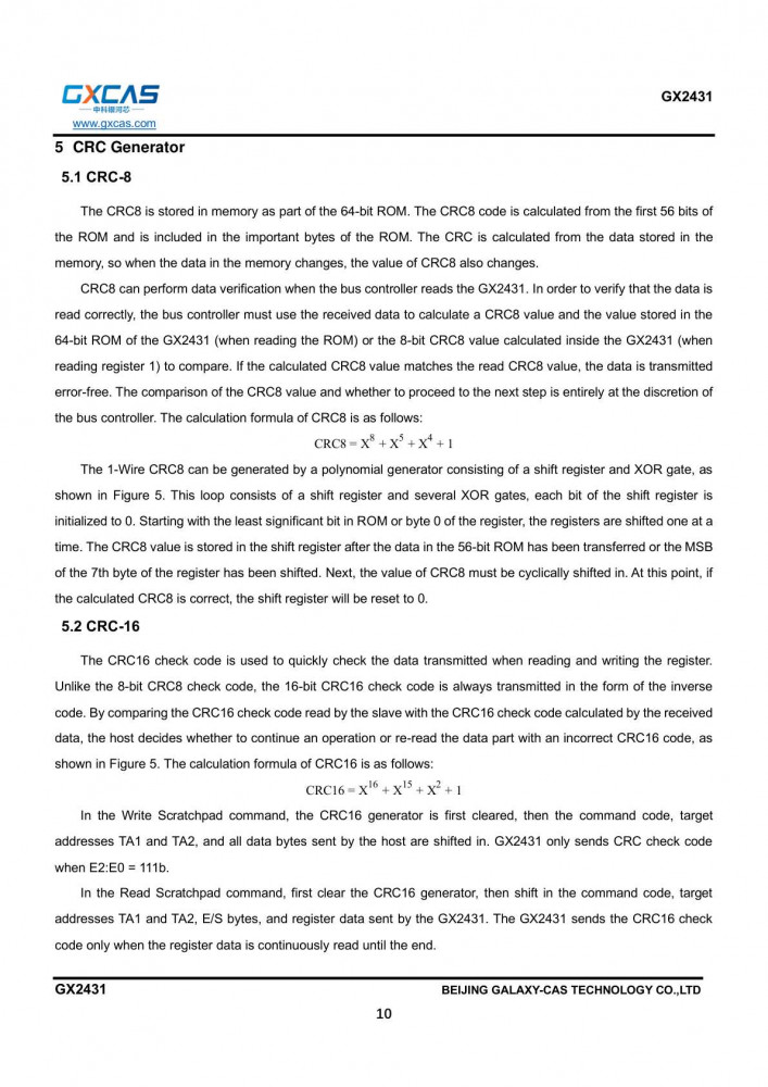 GX2431 technical document page 10