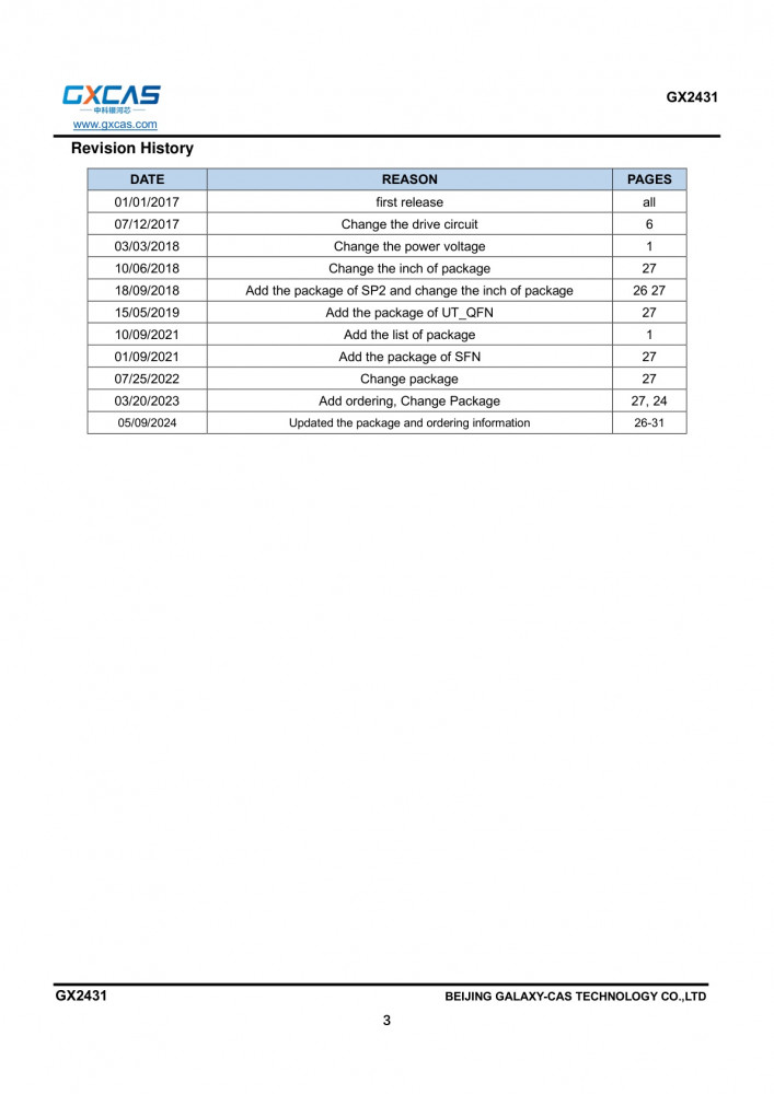 GX2431 technical document page 3