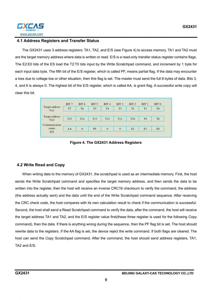 GX2431 technical document page 9