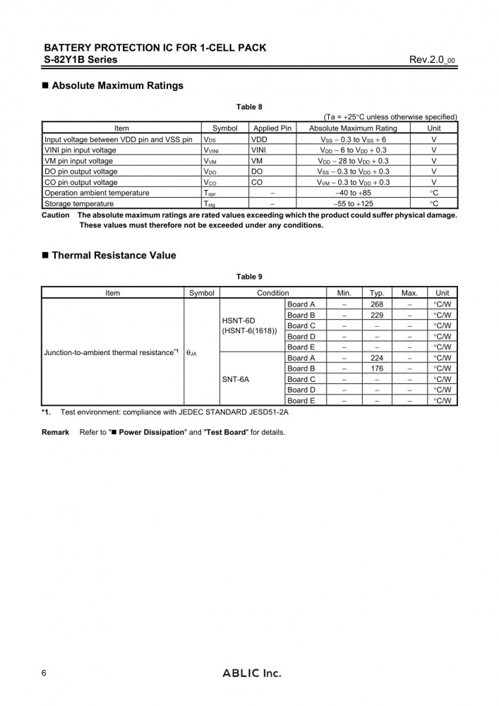 S-82Y1B datasheet page 6
