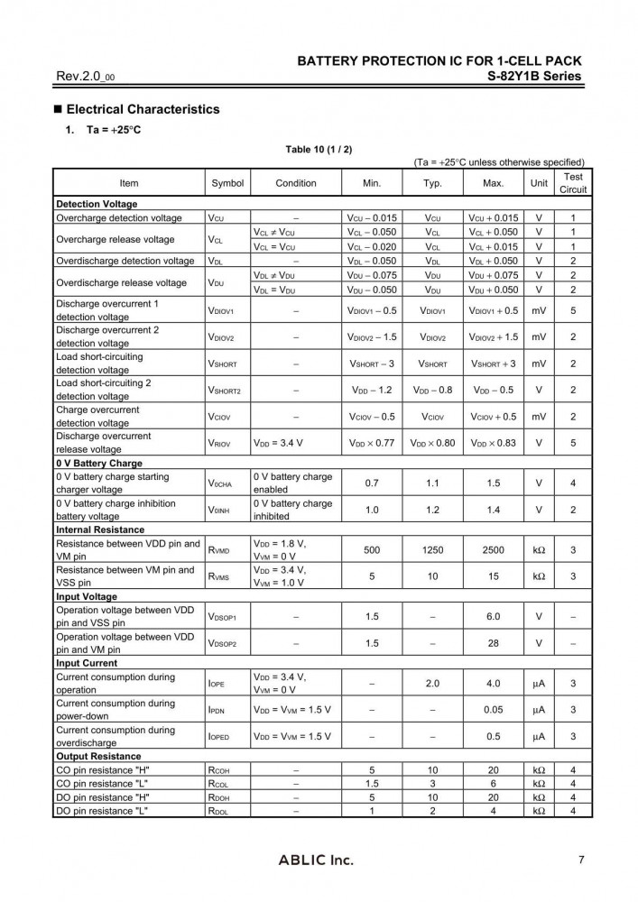 S-82Y1B datasheet page 7