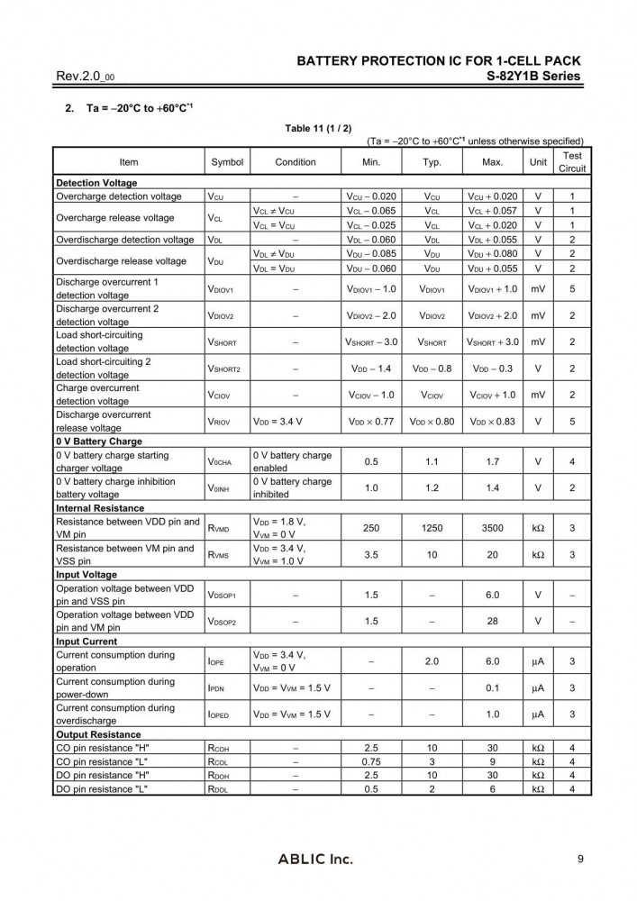 S-82Y1B datasheet page 9