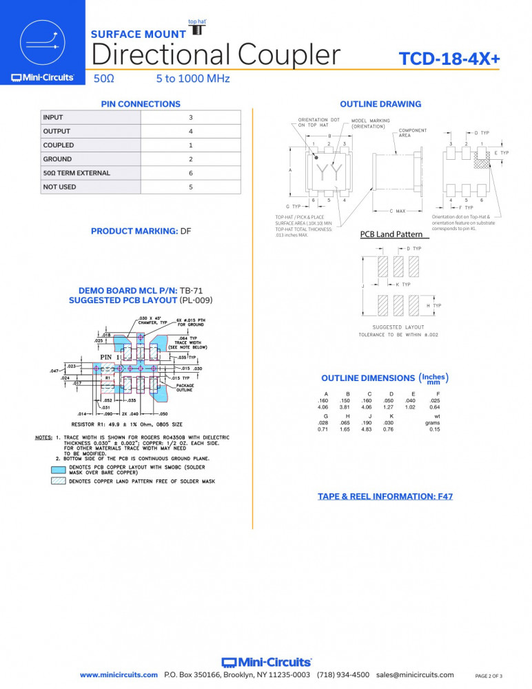 TCD-18-4X+ datasheet page 2