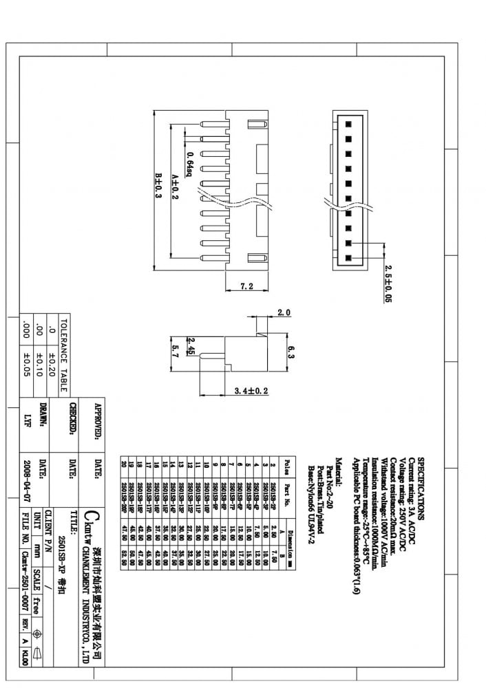 Ckmtw W-2502S10P-B204 technical document preview