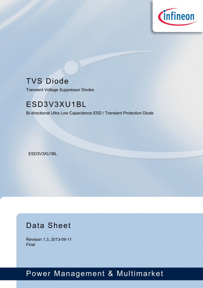 Infineon ESD3V3XU1BL datasheet page 1