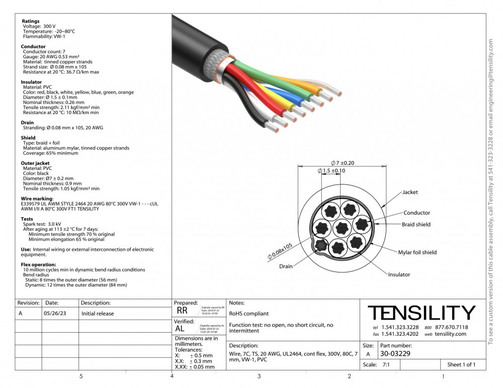 Tensility International 30-03229 product drawing