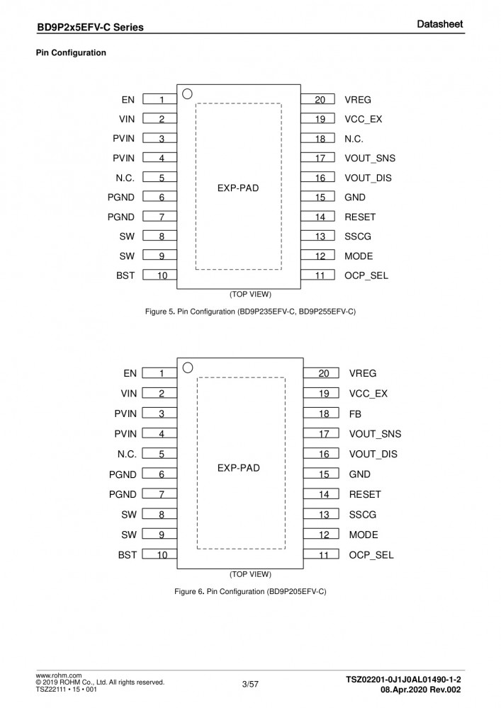 BD9P235EFV-CE2 datasheet page 3