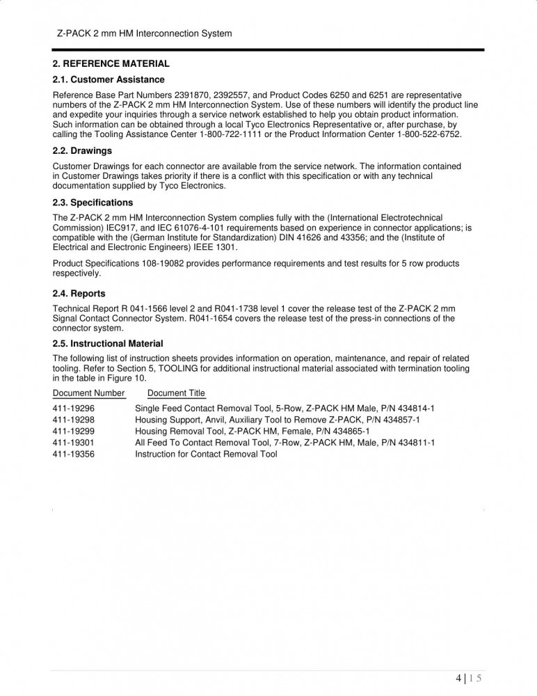 Z-PACK technical document page 4