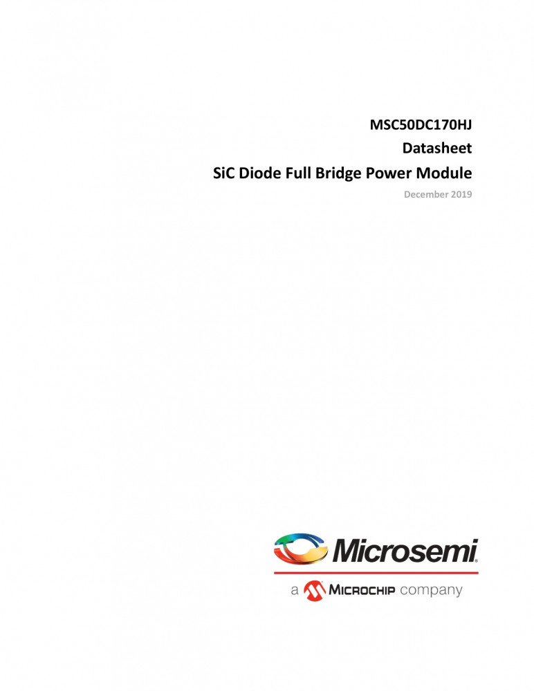 MSC50DC170HJ datasheet page 1