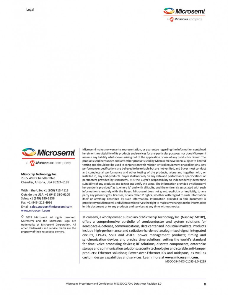 MSC50DC170HJ datasheet page 10